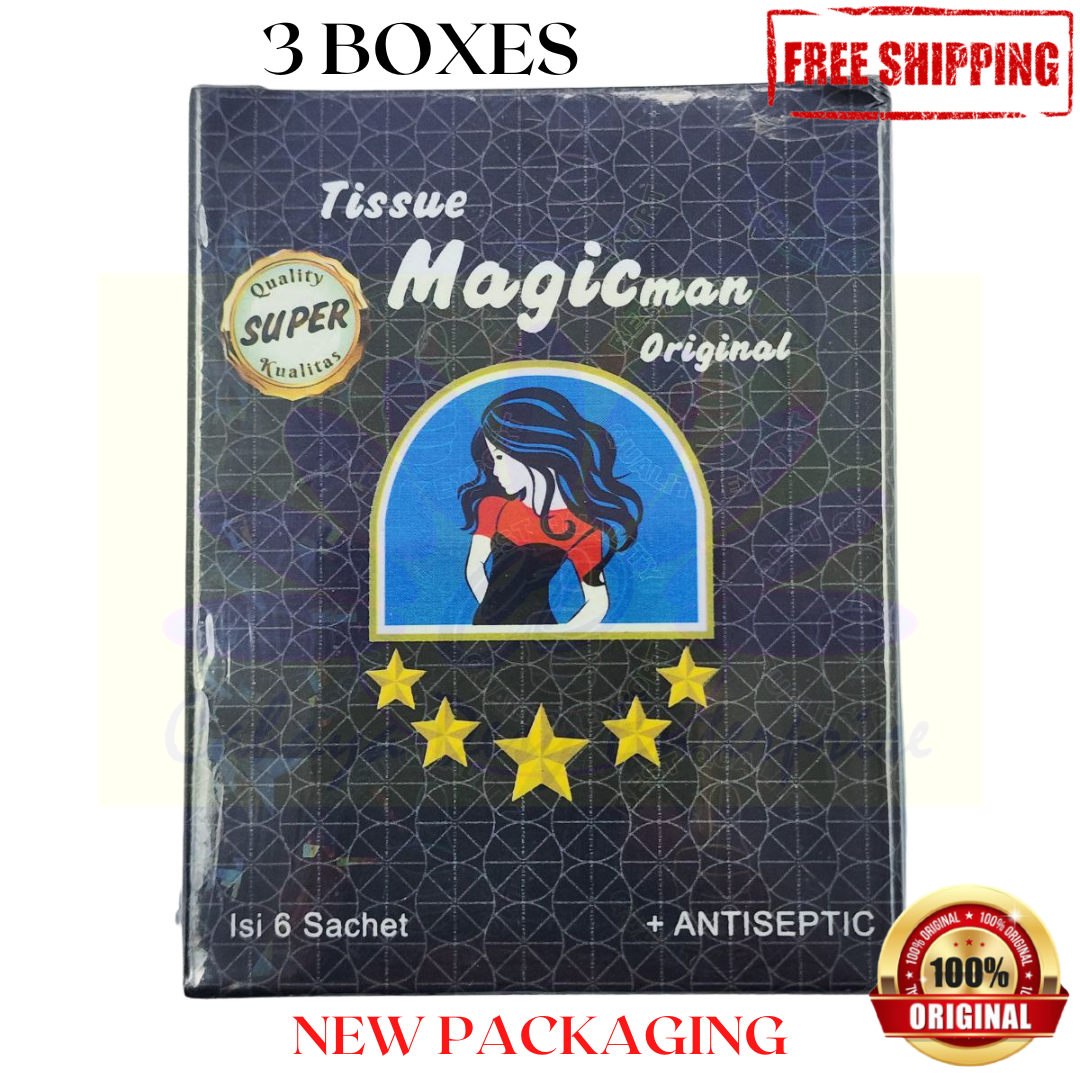 3 BOX Super Magic Man Antiseptic Tissue Longer Delayed Ejaculation FREE ...