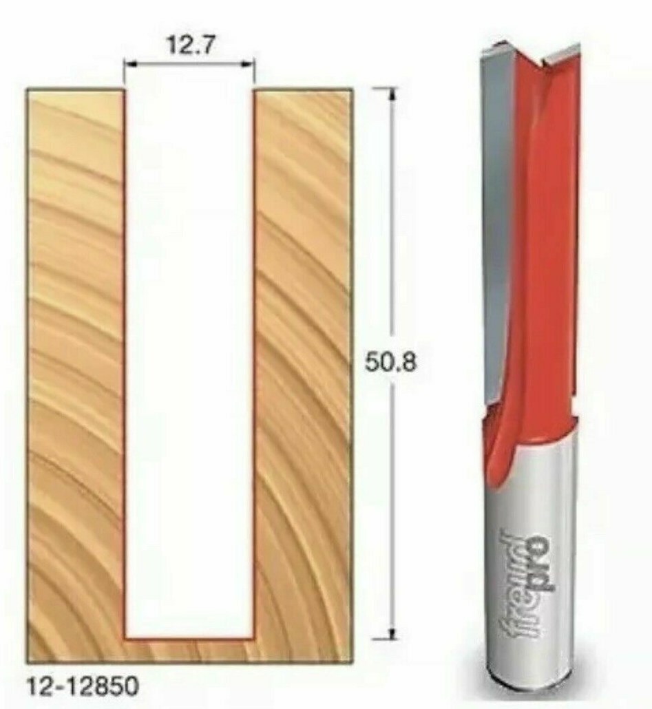 Freud Pro 12.7 X 50MM X 1/2" Shank 12-12850 Worktop Router Cutter ...