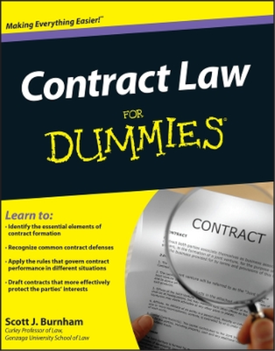 Scott J. Burnham Contract Law For Dummies (Poche) 9781118092736 | eBay