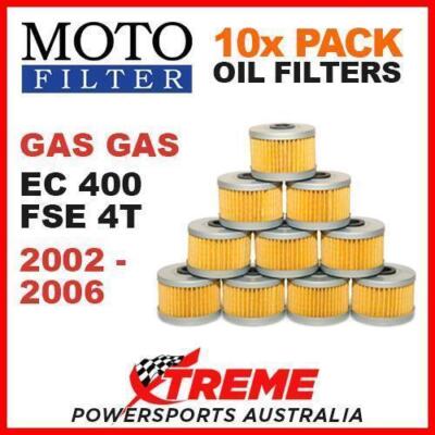 10 PACK MX MOTO FILTER OIL FILTERS GAS GAS EC400 EC 400 FSE 4T 2002 ...