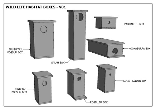 (BUILDING PLANS) for POSSUM BOX - ROSELLA - BIRD BOXES / HOUSE- & MORE ...