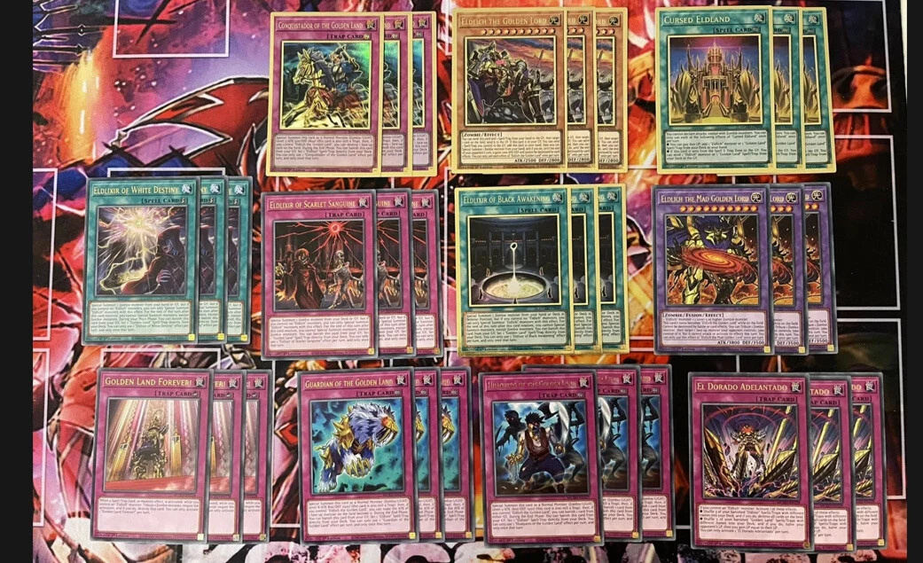 Yugioh Eldlich Deck! Golden Lord Scarlet Sanquine Conquistador Golden ...
