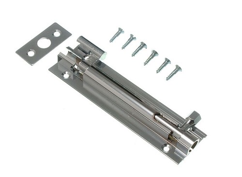 3 X Door Bolts Chrome Plated Brass Sliding Catch Swan Necked 4 Inch ...