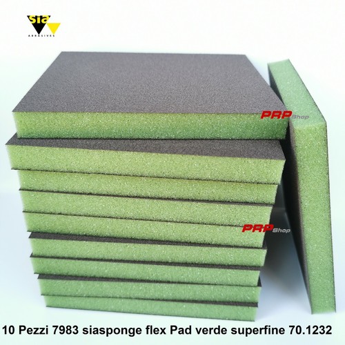 SPUGNE SOFT PER CARTEGGIARE fondo 10PZ siasponge flex PAD 7983 - 0070.1232 verde | eBay