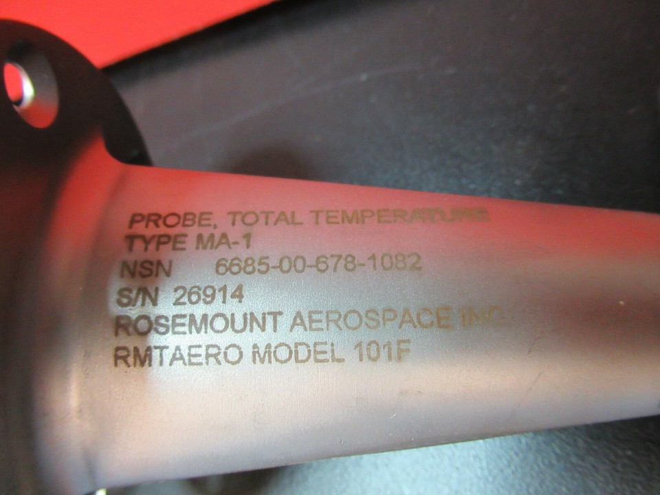AIRCRAFT ROSEMOUNT AEROSPACE 101F MA-1 NSN 6685-00-678-1082 PROBE ...