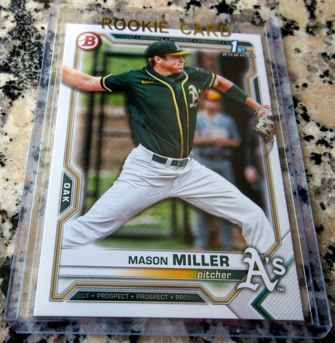 MASON MILLER 2021 Bowman 1st TRUE Rookie Card RC Oakland Athletics A's🔥 ...