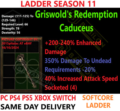 PC PS4 PS5 XBOX SWITCH LADDER Griswold's Redemption Diablo 2 ...