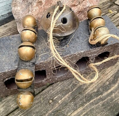 Antique Vint. Brass Crotal Sleigh Bell 3.5" Horse Harness Bell 1800/ ...