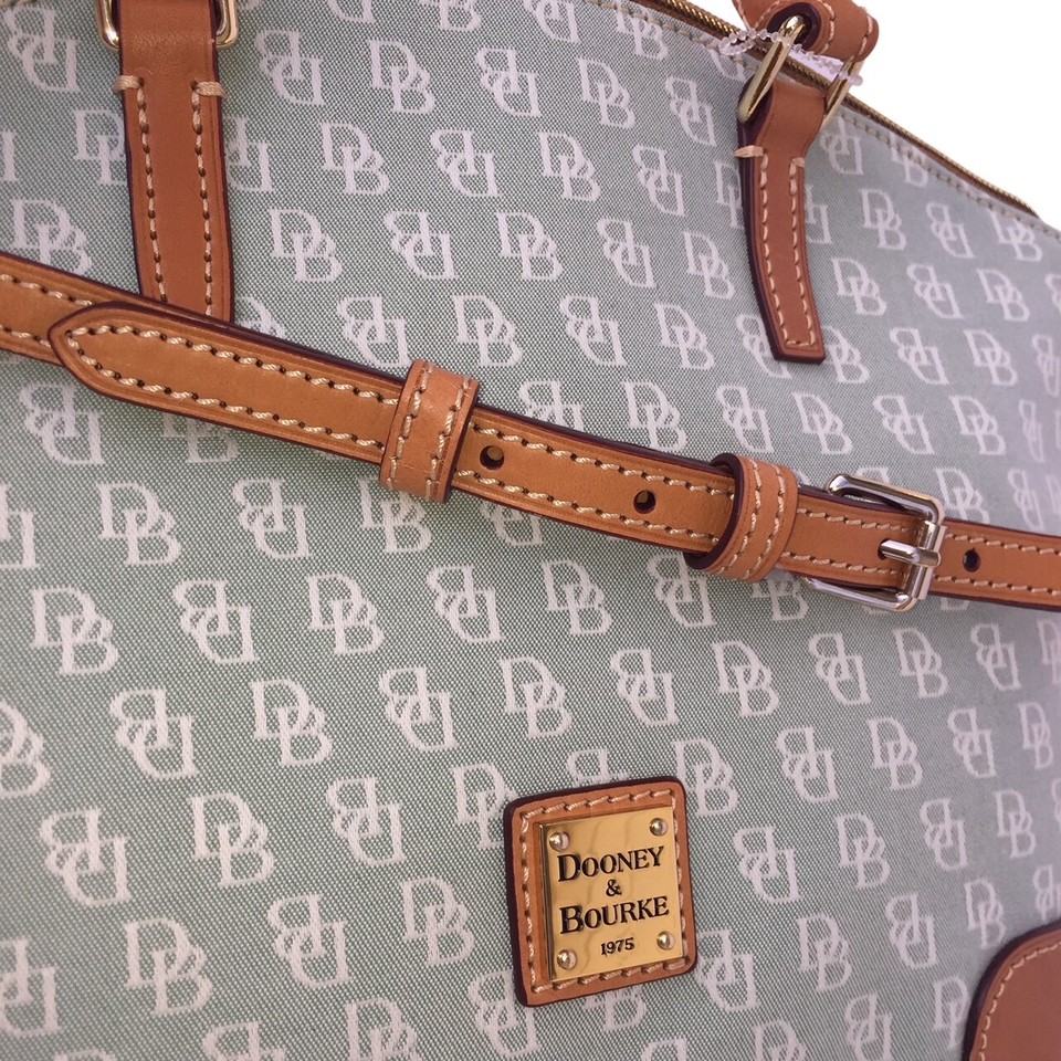 Dooney Bourke Handbag Charlie Satchel Canvas Crossbody Signature Logo ...