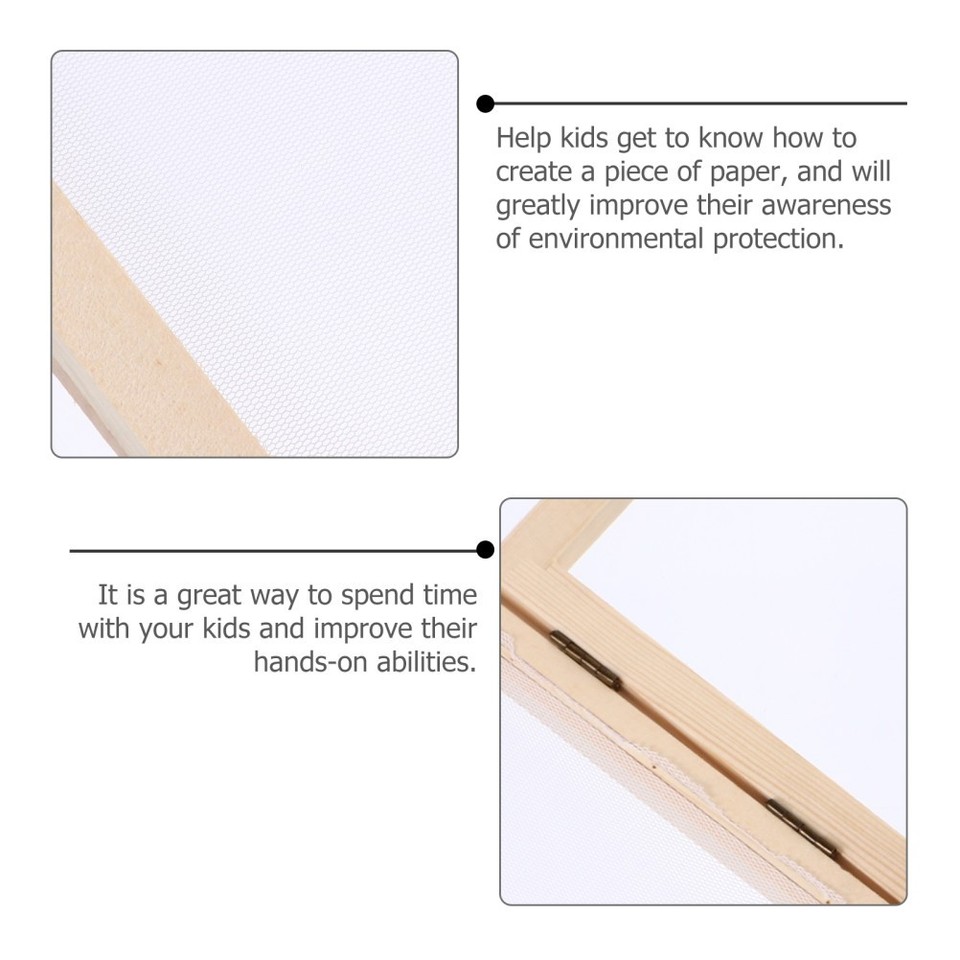 Wood Screen Printing Frame Paper Making DIY Mould Paper Handicraft Tool ...
