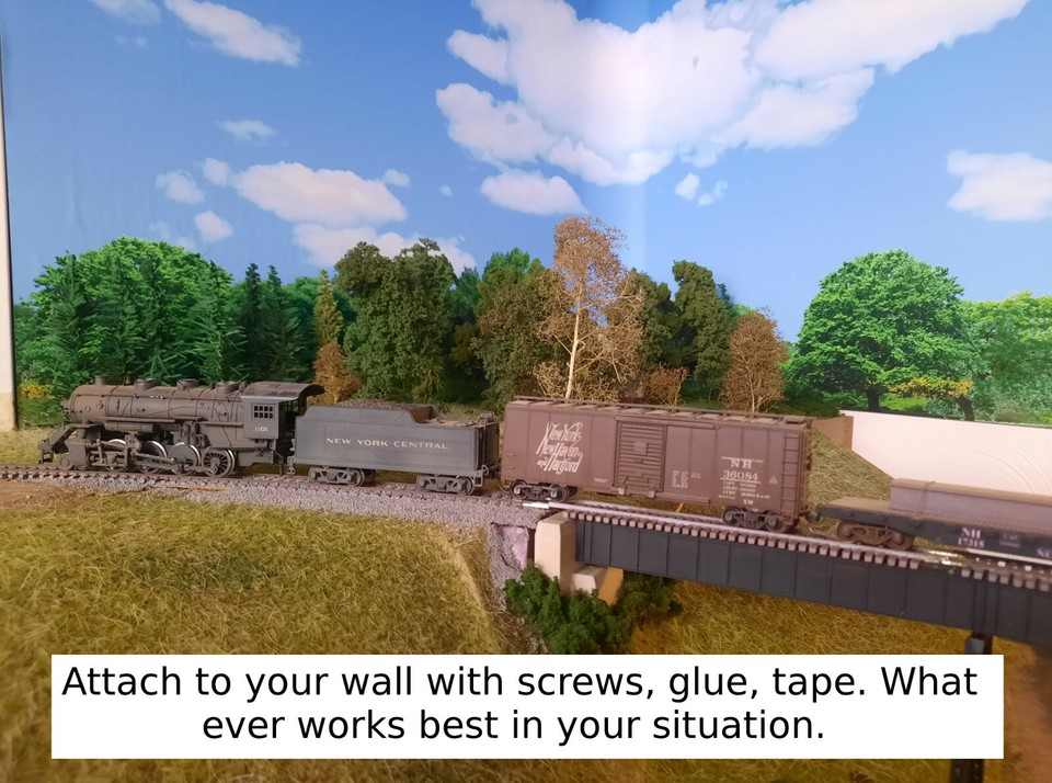 TRACKSIDE BACKDROP #681 Rocky Mountains Trees and sky O Scale | eBay