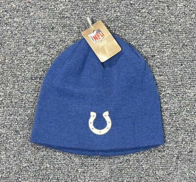 New Blue Reebok Indianapolis Colts NFL Team Apparel Uncuffed Skull Cap ...