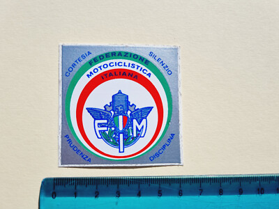 Adhésif FIM Fédération Motocycliste Moto Sticker Années 80 Vintage ...