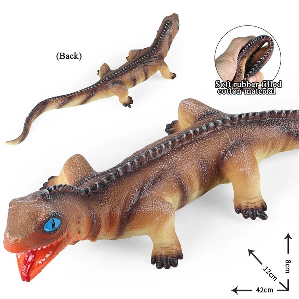 Toy Soft Lizard Reptilia Animal Model Pogona vitticeps Collector Decor ...