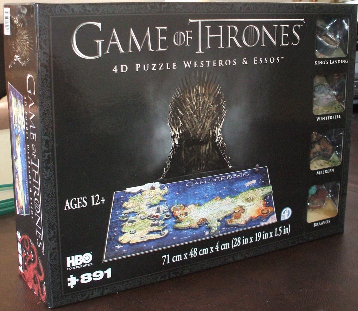 Deluxe Game Of Thrones Map Of Westeros 1 000 Piece Puzzle Westero Map