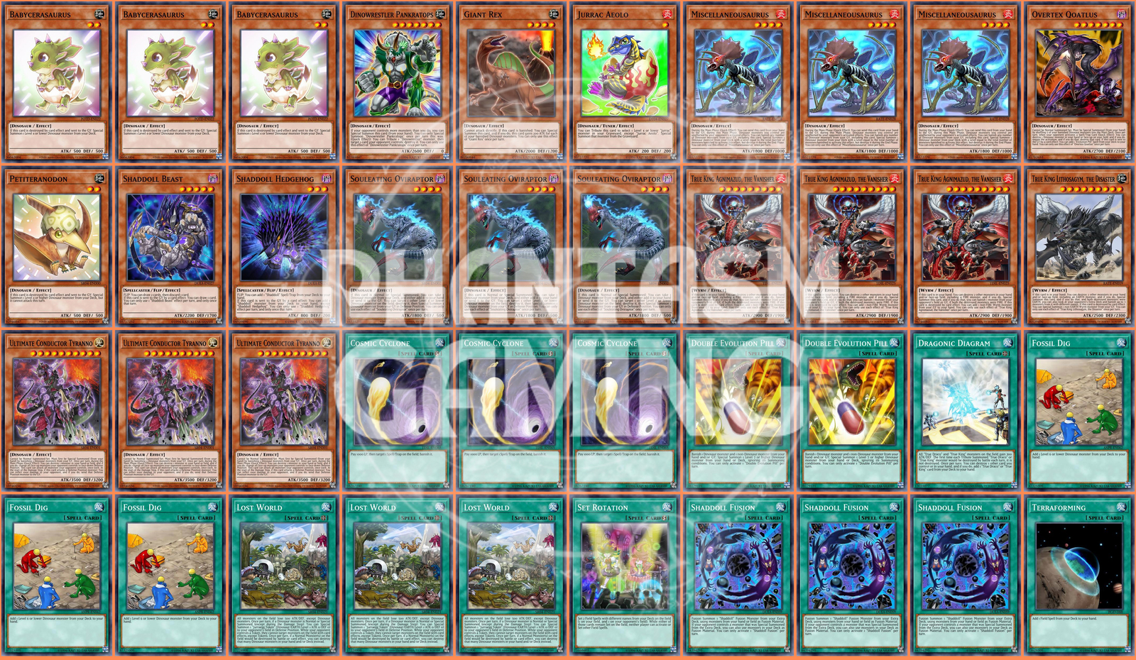 Shaddoll True King Dinosaur Deck Fusion Jurrac Aeolo Yugioh | eBay