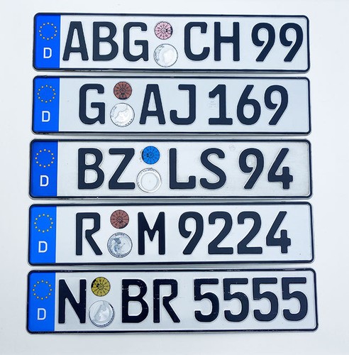 ORIGINAL German License Plate Honda Audi BMW Mercedes Benz Porsche VW ...