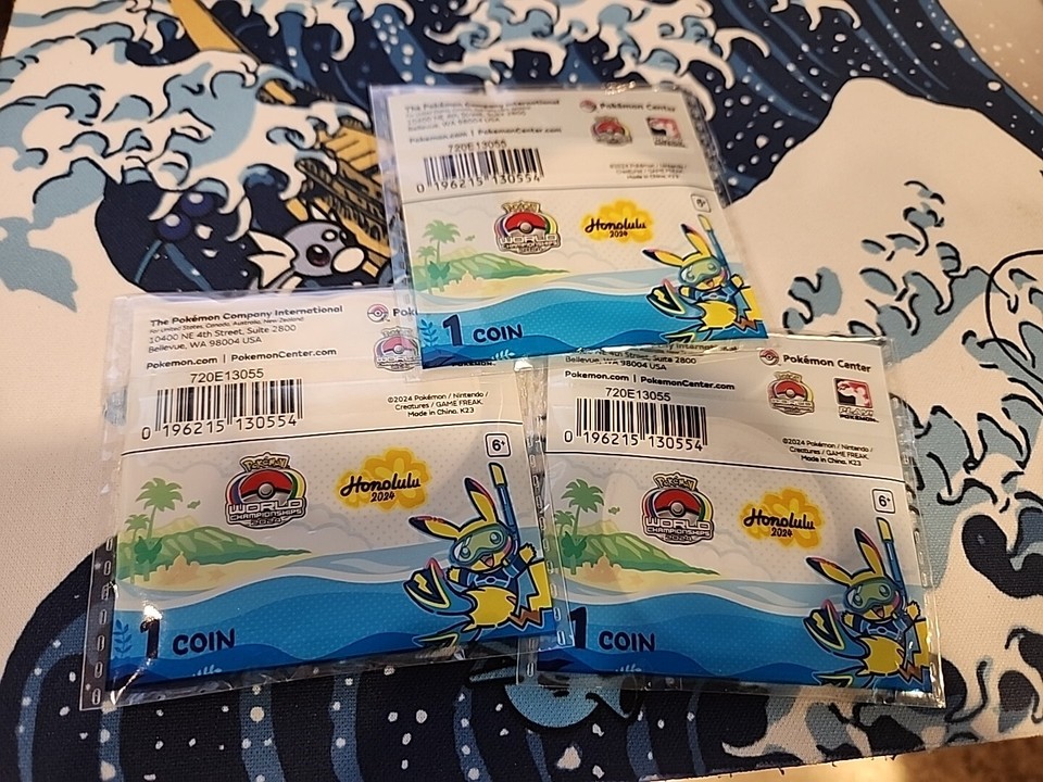 Pokemon LIMITED EDITION Worlds 2024 Honolulu Pikachu Diving Coin ...