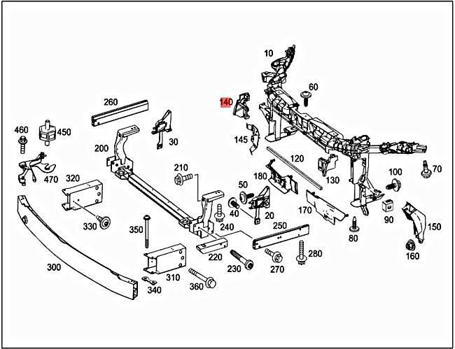 MERCEDES Mercedes-Benz OEM Cla250 Radiator Support-air Duct Right ...