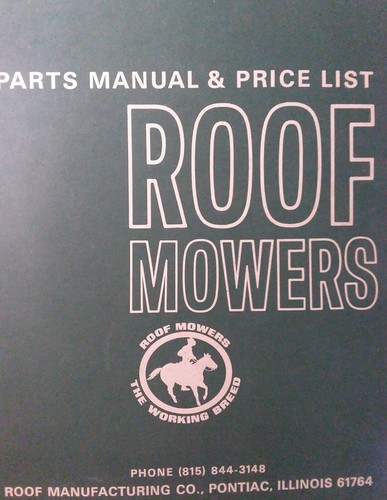 ROOF Mowers Master Parts Manual VP-65 VP-75 Ranger Riding Lariat ...