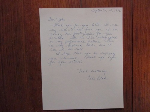 ELTA BLAKE(Terror Among Us/Last of the Good Guys)Signed Letter/8 x 10 B ...