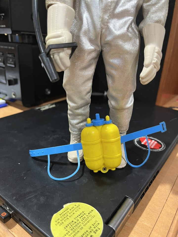 3 Big Jim Mattel Jeff Fire Fighter Rescue Rig Emergency Hazmat Suit ...