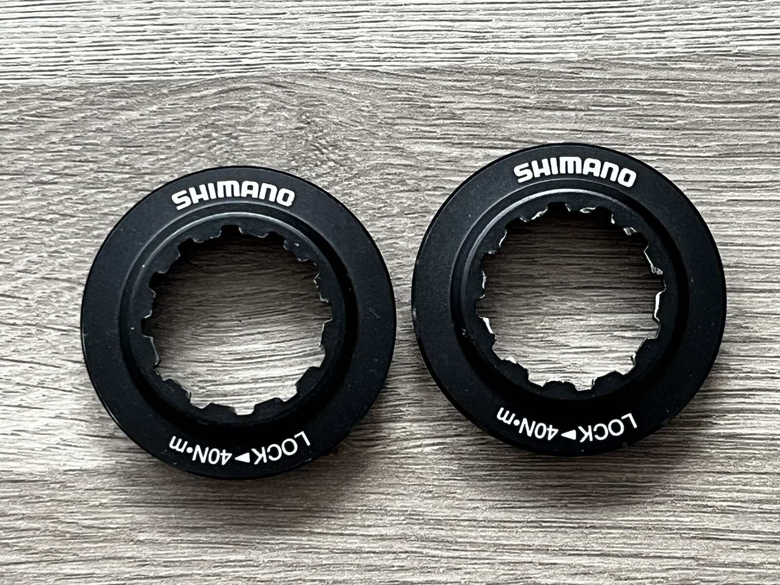 2 x Black Shimano Disc Rotor Lockrings Centre Lock | eBay
