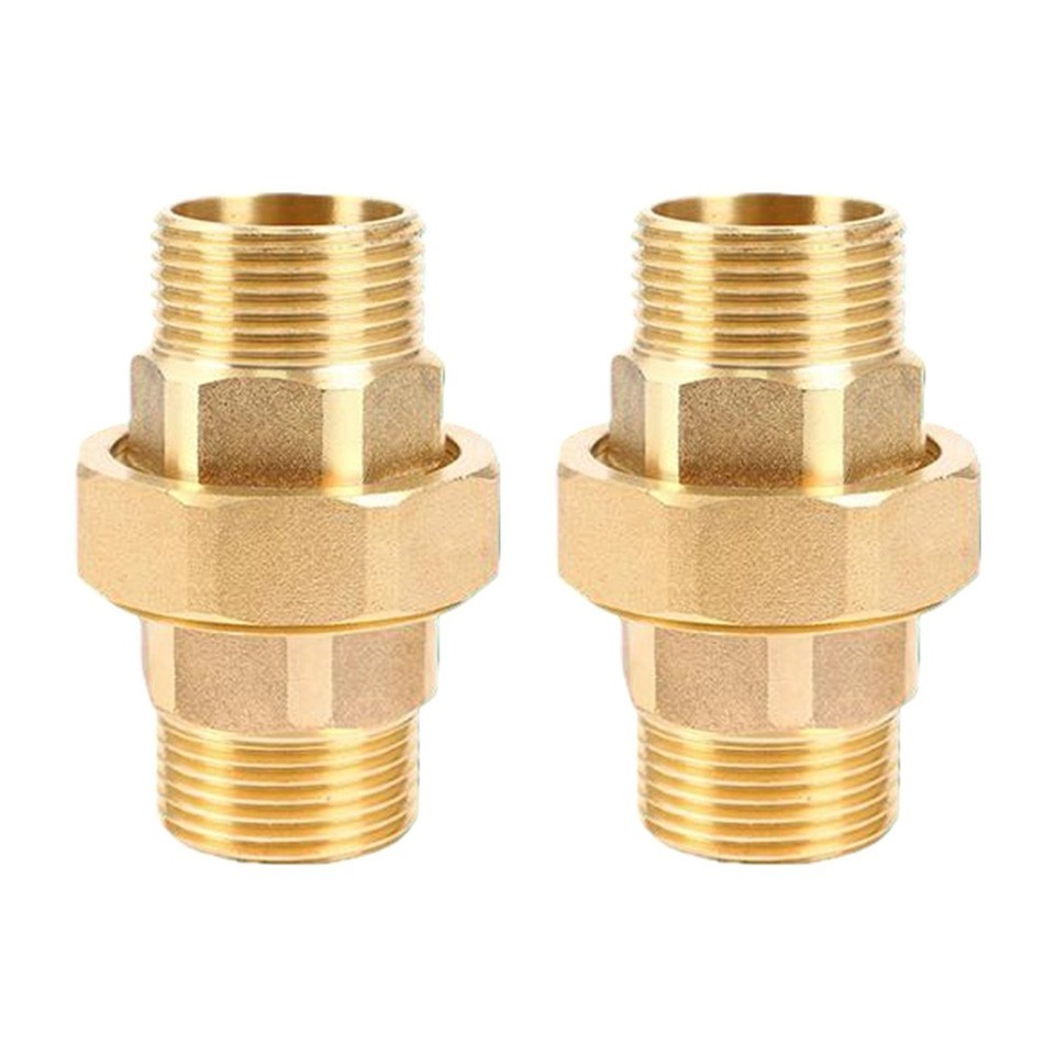 2pcs All Brass Male to Male Connectors for Secure Fluid Transport ...
