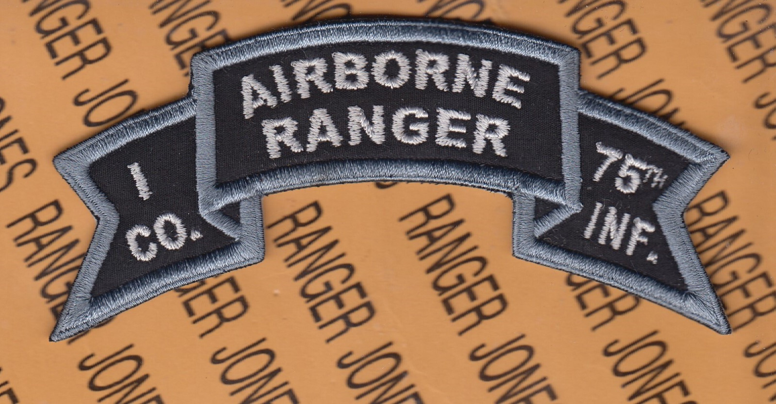 I Co AIRBORNE RANGER 75th Infantry Vietnam LRRP LRP 1st Div. scroll ...
