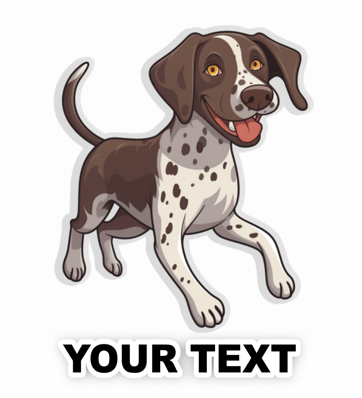 Set of 2 German Shorthaired Pointer Dog Decal Stickers with Free Custom ...