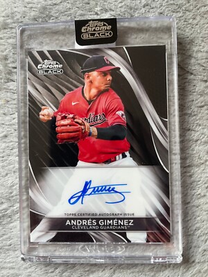 Andres Gimenez #CBA-AG - 2024 Topps Chrome Black - Autograph (Guardians ...