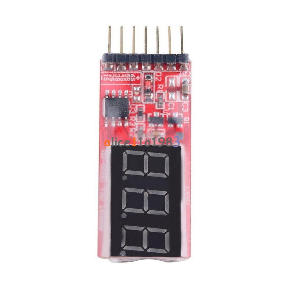 2-6s RC Li-Po Battery Voltage Volt Tester Indicator Checker Monitor 7 ...