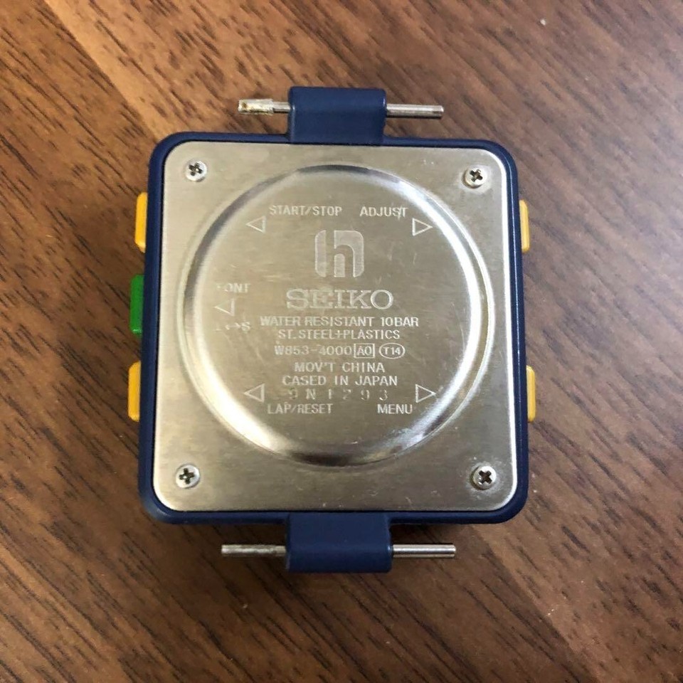 SEIKO TIMETRON W853-4000 QUARTZ Navy Blue Digital Watch Japan | eBay