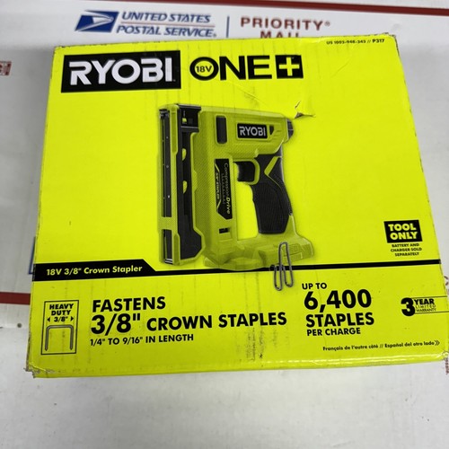 OPEN BOX Ryobi P317 ONE+ 18V Compression Drive 3/8 in. Stapler (Tool ...