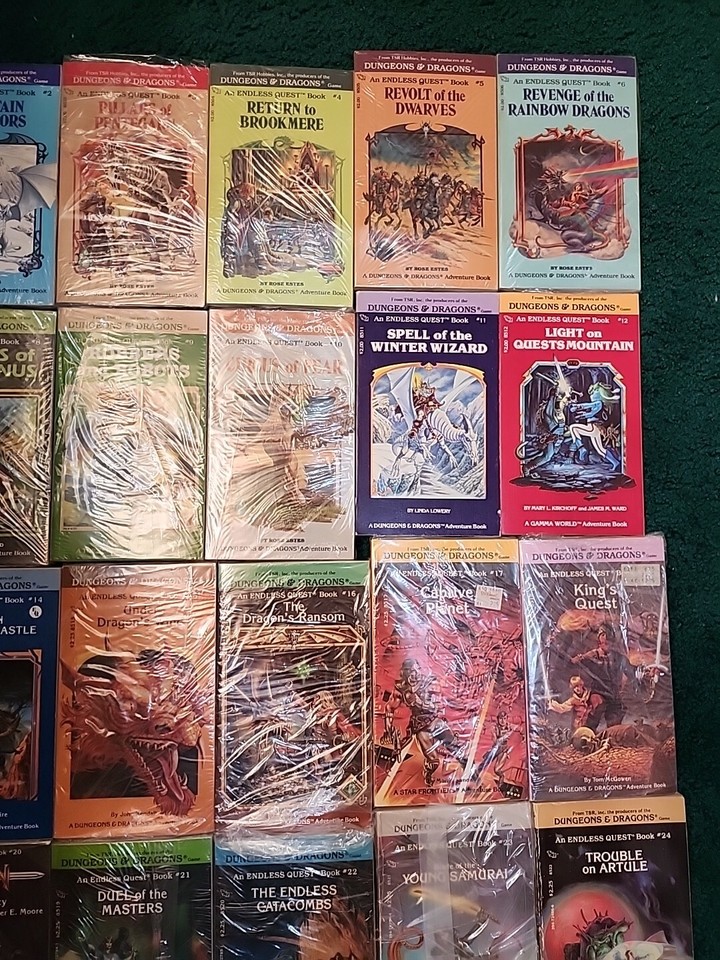 DUNGEONS & DRAGONS Endless Quest Book Lot COMPLETE HIGH GRADE SET #1 ...