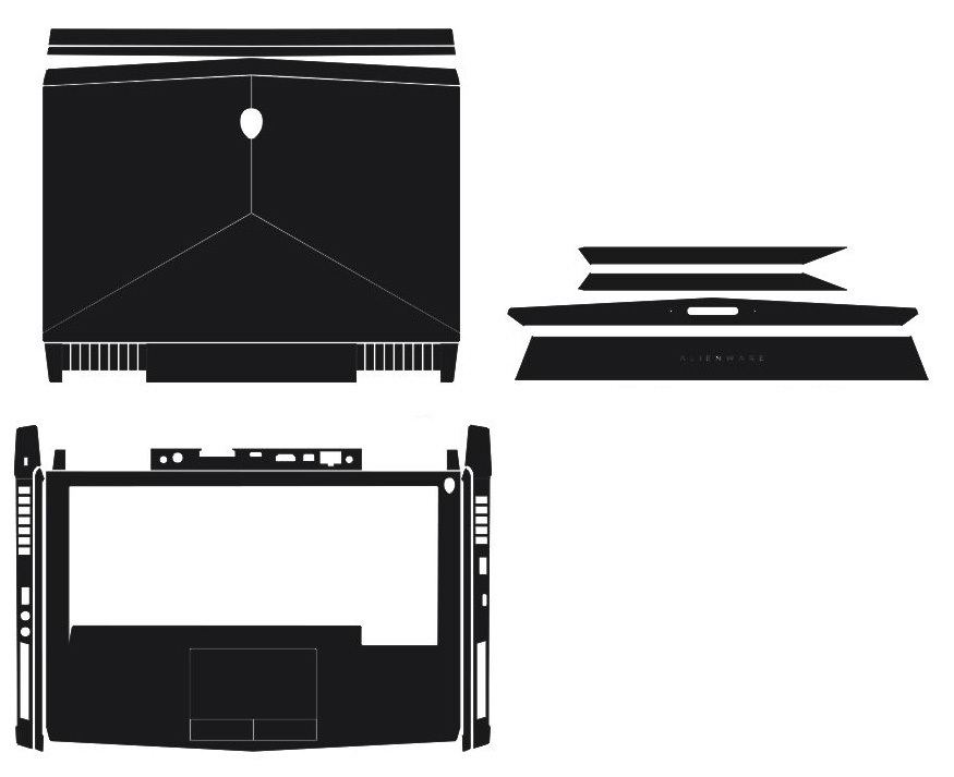 KH Laptop Brushed Sticker Skin Cover for Dell Alienware 13 R3 ALW13C ...