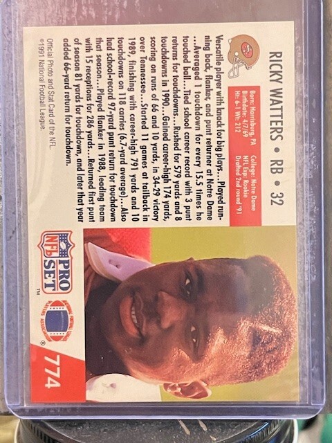 Bret Favre & Ricky Watters 1991 Pro Set NFL Rookie Cards | eBay