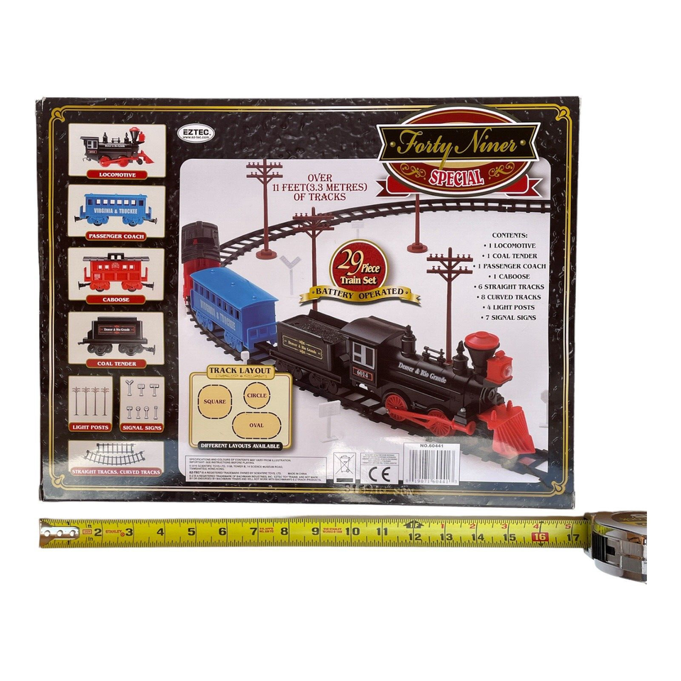 New EZ Tec Forty Niner Special 29 Pc Battery Operated Train Set 11 ft ...