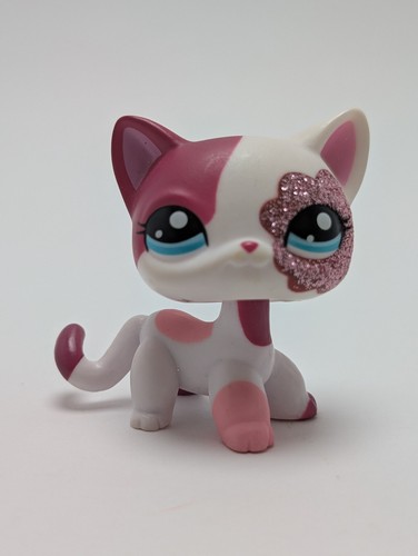 LPS Littlest Pet Shop AUTHENTIC Pink Glitter Shorthair Cat #2291 | eBay