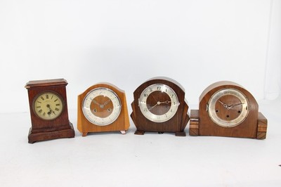 A x4 Vintage Mechanical Mantel Clocks Inc Bentima, Philips Etc | eBay UK