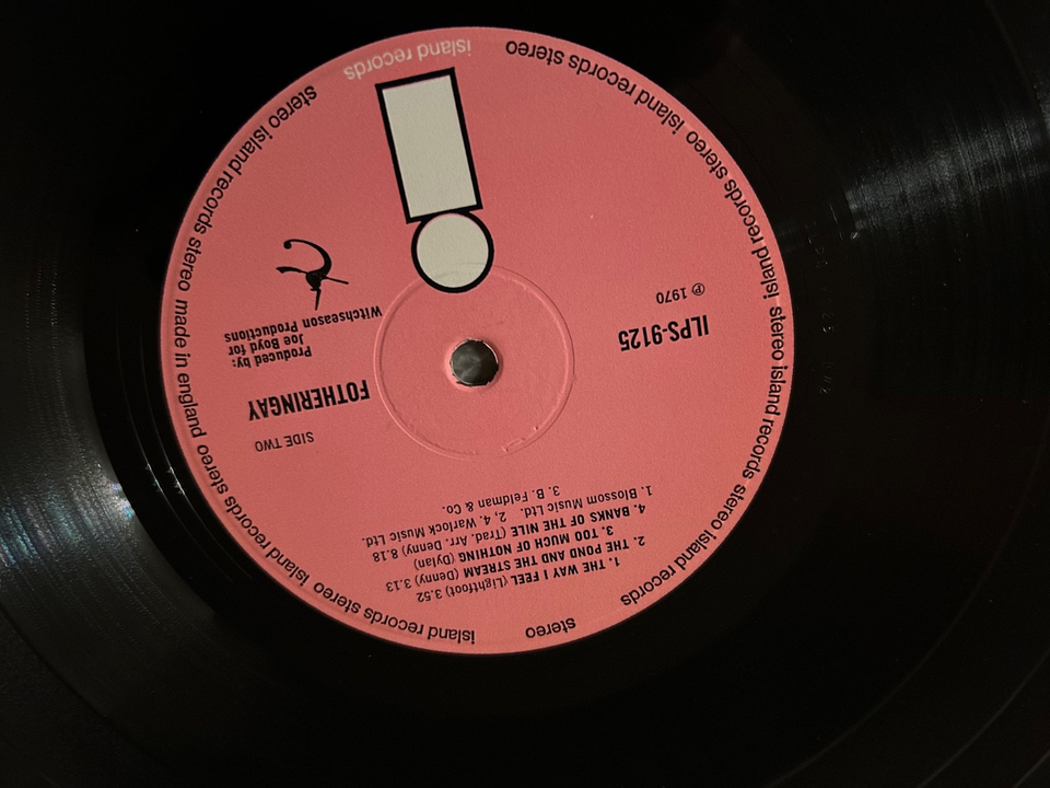Fotheringay sandy denny LP UK 1970 pink Island + Fotheringay Nick Drake ...