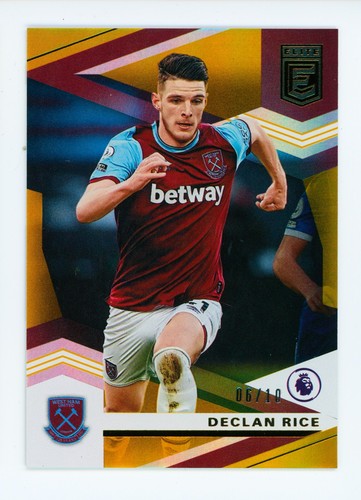 2020-21 Declan Rice Panini Chronicles Elite Gold Foil West Ham United ...