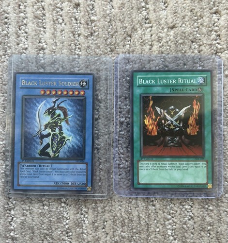 1st EDITION - Yu-Gi-Oh! TCG Ultra Rare Black Luster Soldier/Ritual (SYE ...