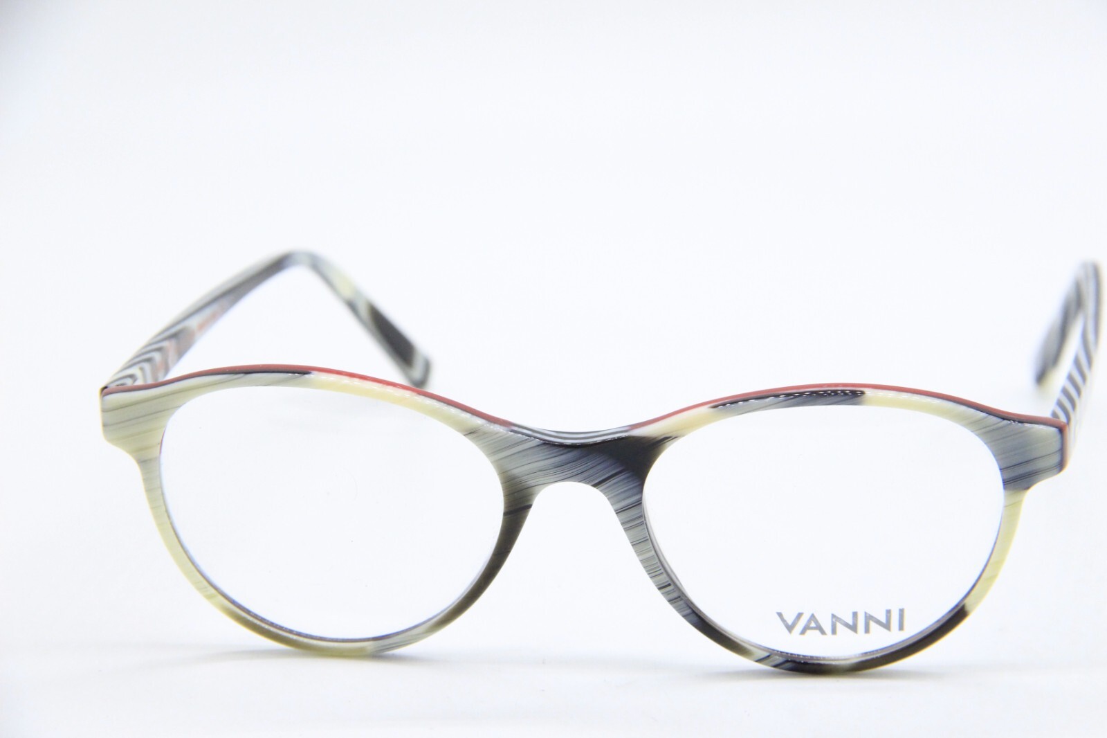 NEW VANNI V1955 A202 BLUE WHITE BROWN AUTHENTIC EYEGLASSES FRAMES 49-19 ...