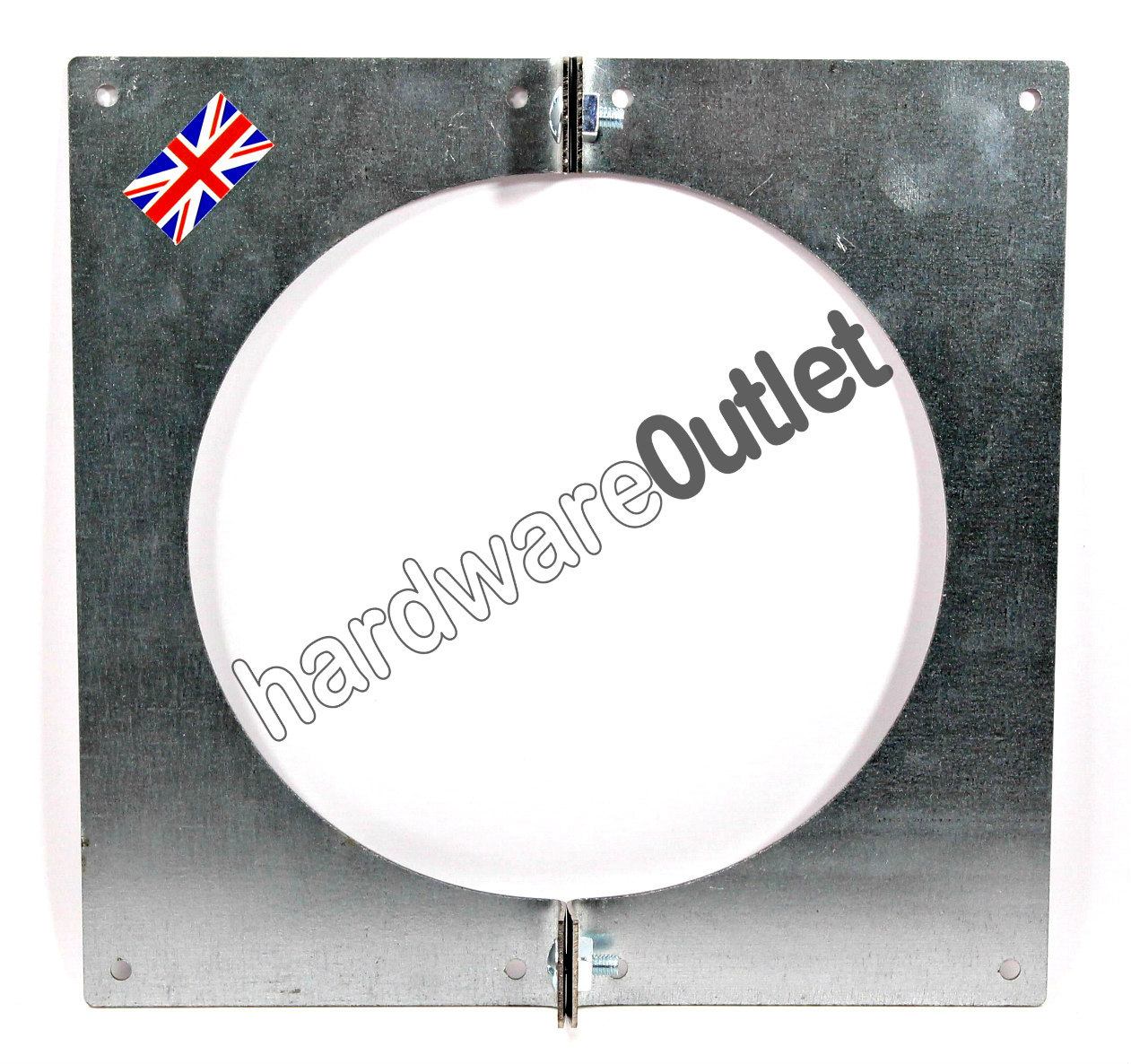 SPLIT FOLDED - 10" CHIMNEY REGISTER Closure PLATE 250 mm x 1.5 + BOLTS ...