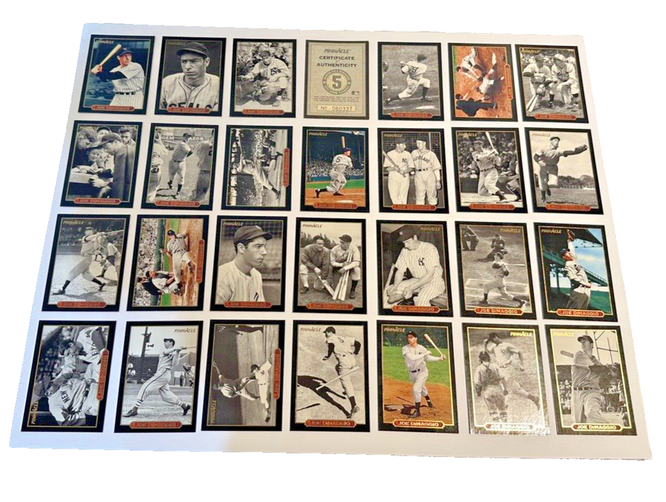 JOE DiMAGGIO 1993 Pinnacle Exclusive 30 Card Set with COA ...