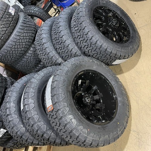 20" Fuel Blitz D675 Dually Wheels 2956520 35 AT Tires 8x6.5 Dodge Ram ...