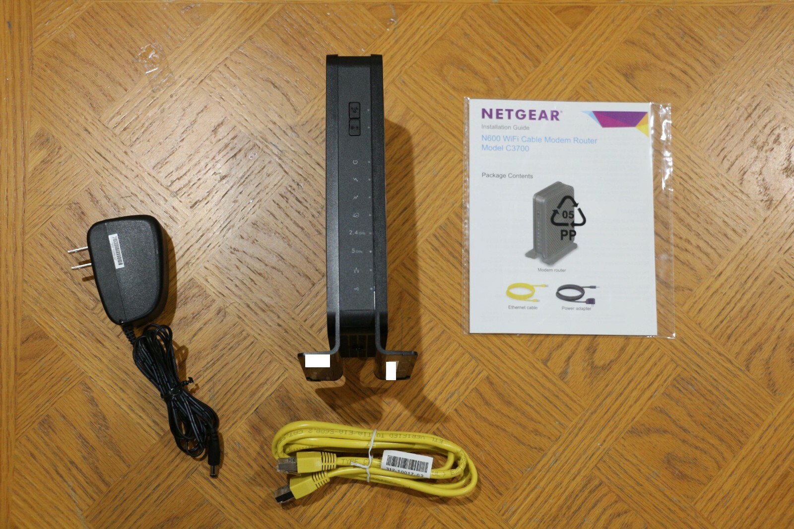 Used NETGEAR (C3700-100NAS) WIFI Cable Modem Router + 2 WCB3000N Moca ...
