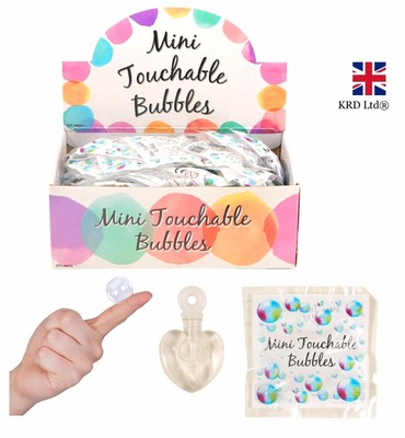 MINI TOUCHABLE BUBBLE TUBES Kids Party Bag Wedding Favours Table Decor ...