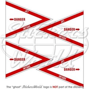 DANGER JET INTAKE NATO RAF USAF US Helicopter 50mm Stickers Decals x4 ...